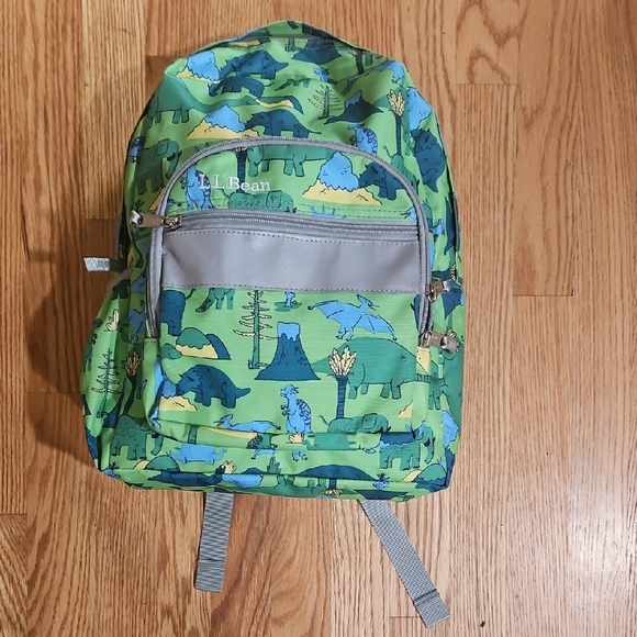 L.L. Bean | Accessories | Ll Bean Kids Junior Dinosaur Backpack Green ...